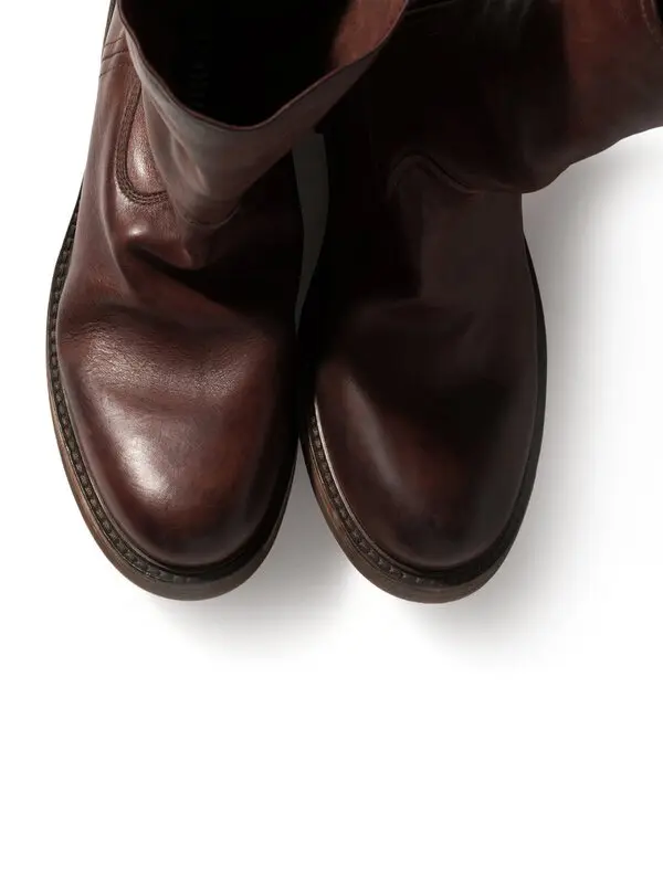 Miu Miu Calf Leather Ankle Boots - Multicolor