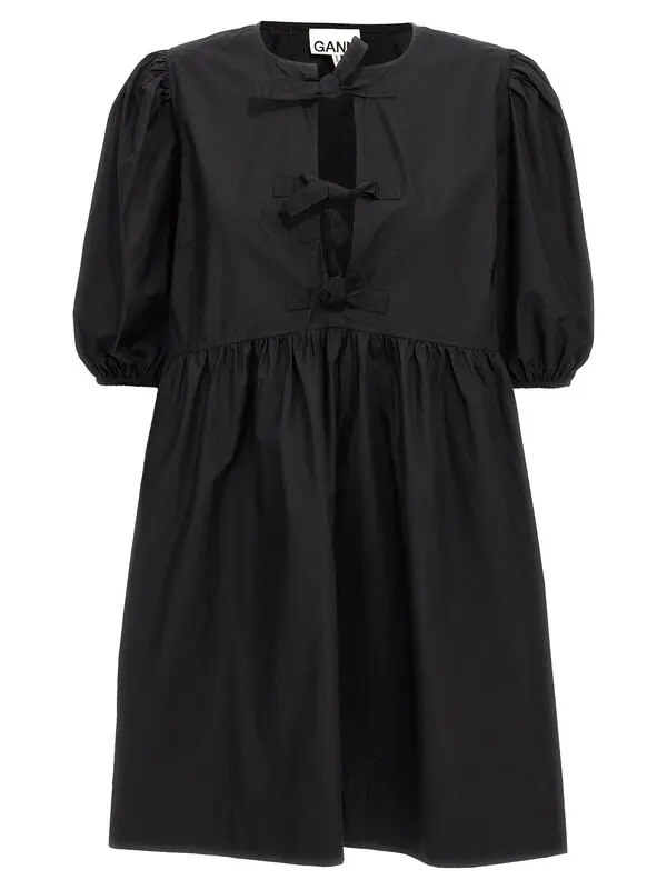GANNI Knot Poplin Dress