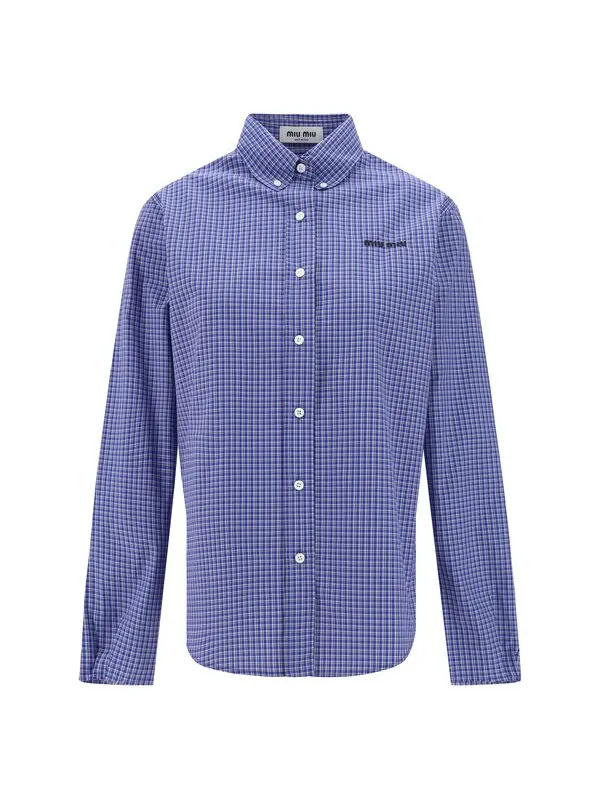 Miu Miu Cotton Geometric Print Shirt