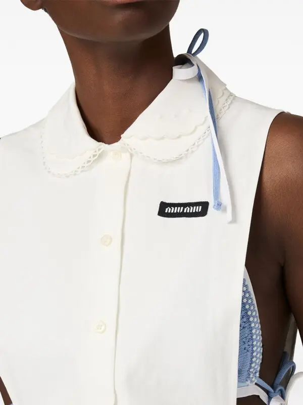 Miu Miu Cotton Geometric Print Shirt