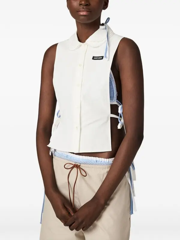 Miu Miu Cotton Geometric Print Shirt - Multicolor
