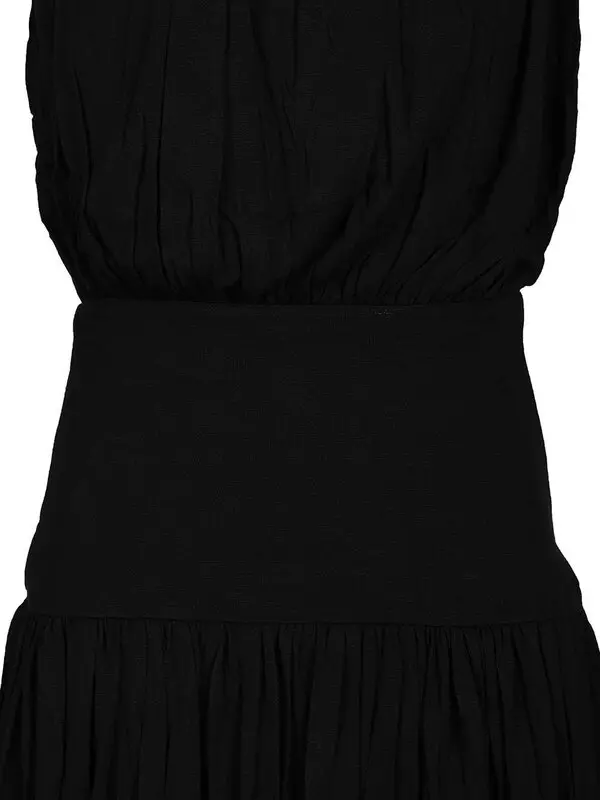 TOTEME Soft Gathered Viscose Dress - Black