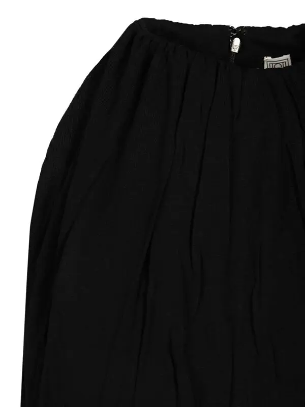 TOTEME Soft Gathered Viscose Dress - Black