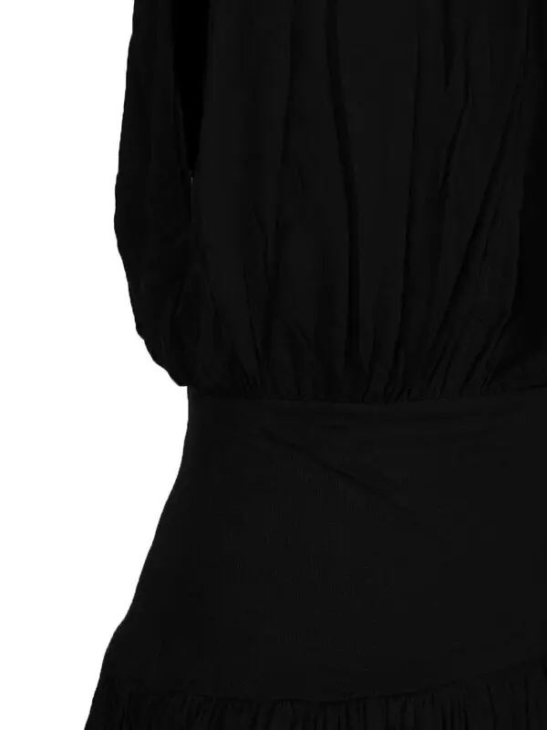 TOTEME Soft Gathered Viscose Dress - Black