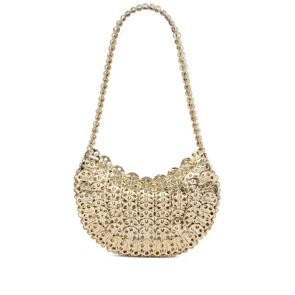 Rabanne Disc Detail Shoulder Bag - Gold