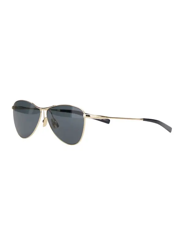 Saint Laurent Gold Tone Aviator Sunglasses - Multicolor
