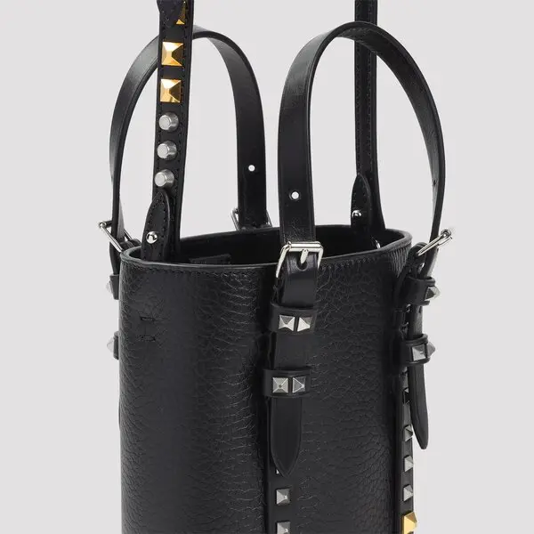 Valentino Garavani Calf Leather Mini Bucket Bag