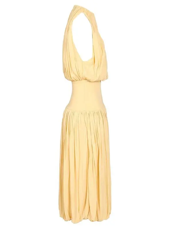 TOTEME Soft Gathered Dress - Yellow