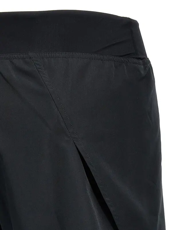 JIL SANDER Stretch Tech Fabric Shorts With Logo Detail - Black