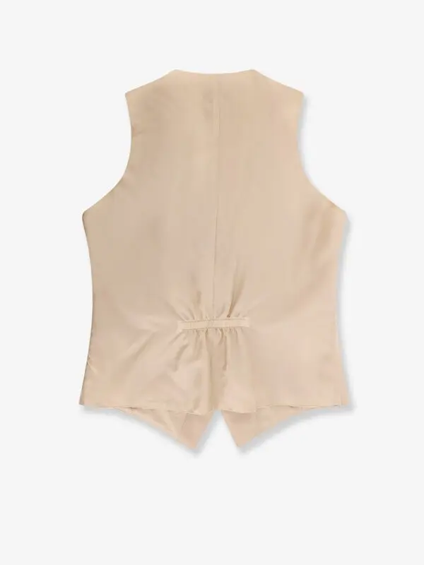 Tagliatore Beige Virgin Wool Vest