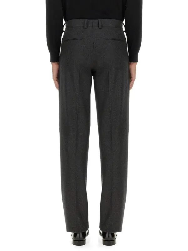 Fendi Cashmere Blend Tailored Trousers - Gray