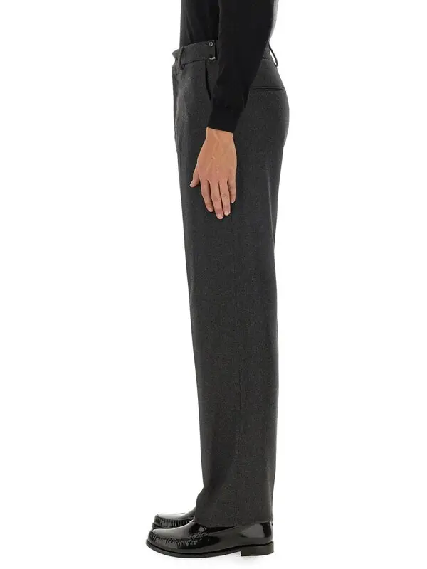 Fendi Cashmere Blend Tailored Trousers - Gray