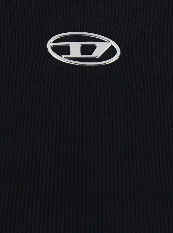 DIESEL® T-shirt With Applied Dlogo - Black