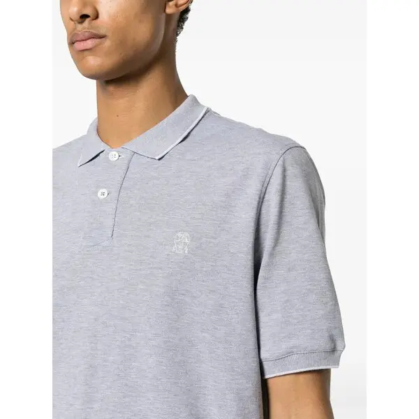 Brunello Cucinelli Grey Polo Shirts