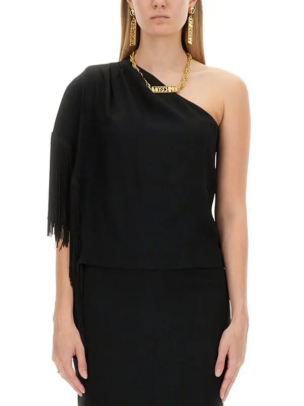 Moschino One-shoulder Top With Fringe Detail