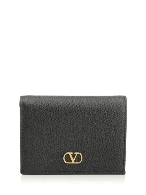 Valentino Garavani Vlogo Signature Flap French Wallet - Black