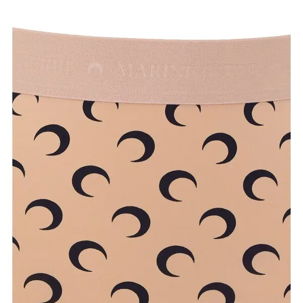 MARINE SERRE Moon Logo Mini Shorts - Cream