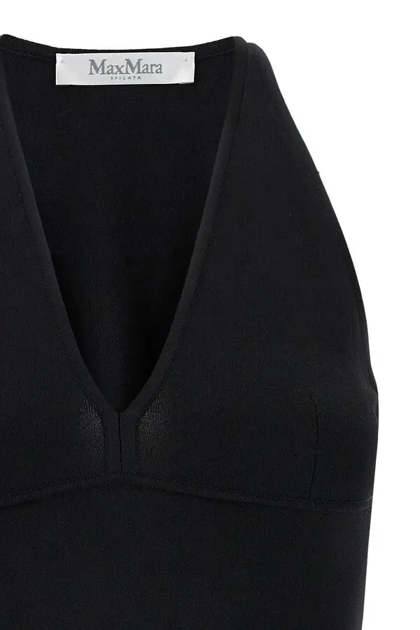 Max Mara V-neck Stretch Viscose Crêpe Top