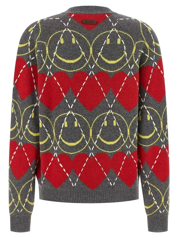 Moschino Smiley® Heart Inlay Cardigan