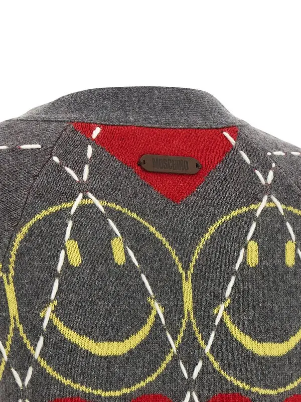 Moschino Smiley® Heart Inlay Cardigan