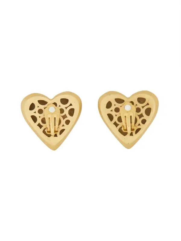 Dolce & Gabbana Dg Logo Heart Earrings - Gold