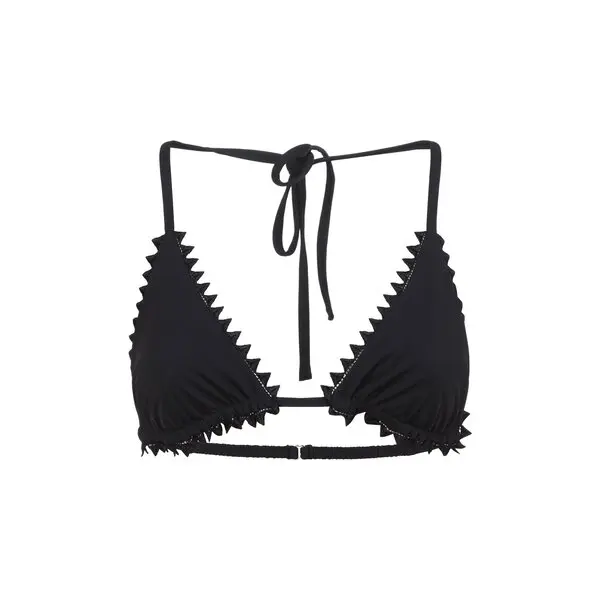 Jacquemus Le Haut De Maillot Picot Bikini Top - Black