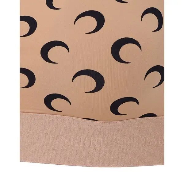 MARINE SERRE Moon Print Sport Bra - Cream