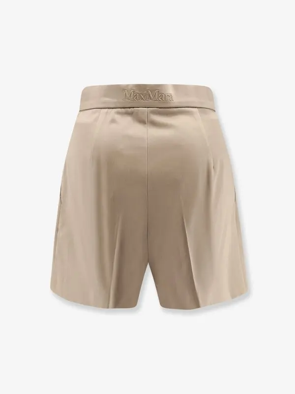 Max Mara Tabacco Stretch Cotton Shorts - Multicolor