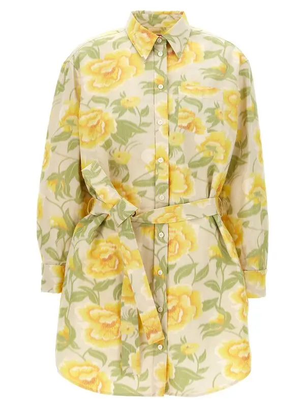 Kenzo Peonies Kimono Sleeve Dress - Multicolor
