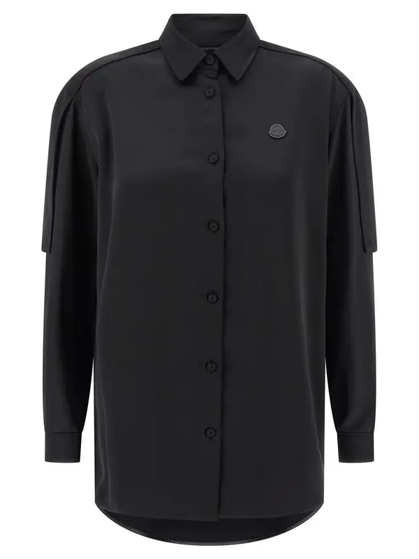 Moncler X Edward Enninful Fluid Satin Shirt - Black