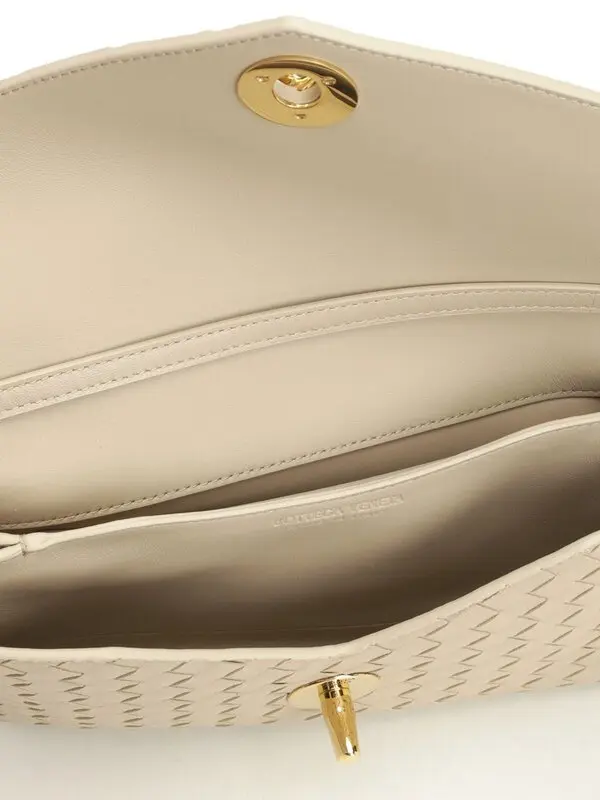 Bottega Veneta Knot Lock Crossbody Bag - Cream