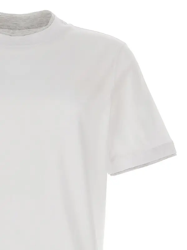 Brunello Cucinelli Double Layer T-shirt - White