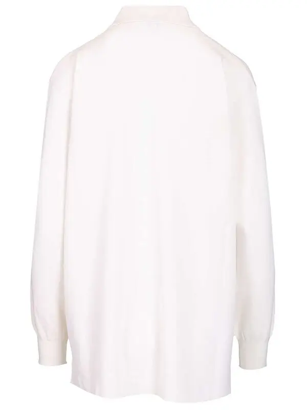 Loewe Cashmere And Silk Blend Polo Shirt - White