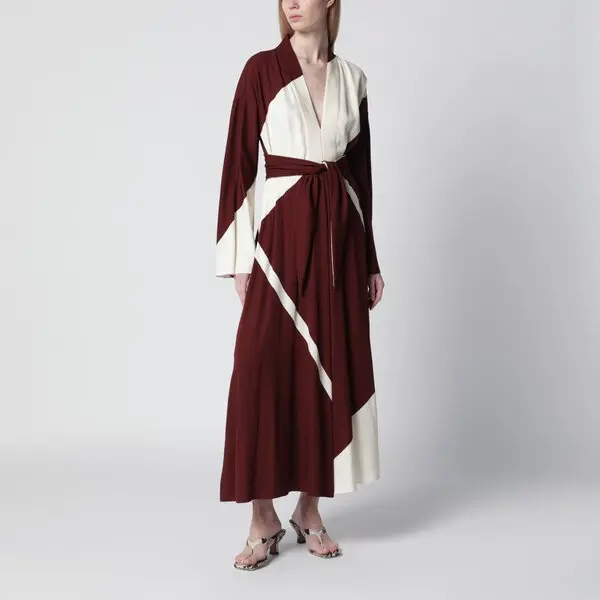 Alberta Ferretti Viscose Twill Printed Dress - Brown