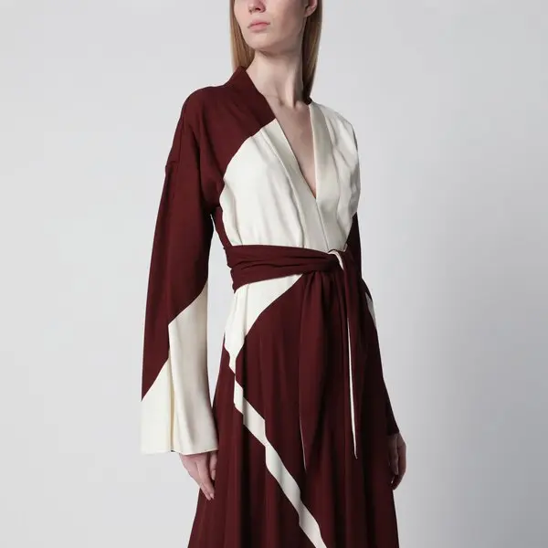 Alberta Ferretti Viscose Twill Printed Dress - Brown
