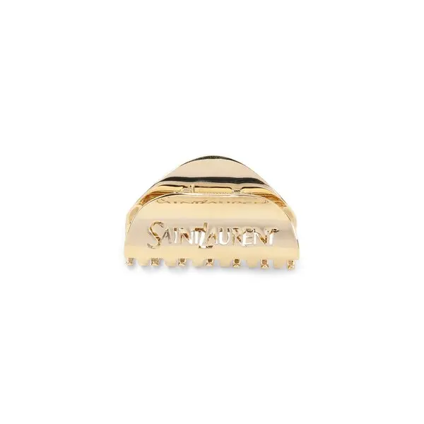Saint Laurent Brass Claw Clip - Silver
