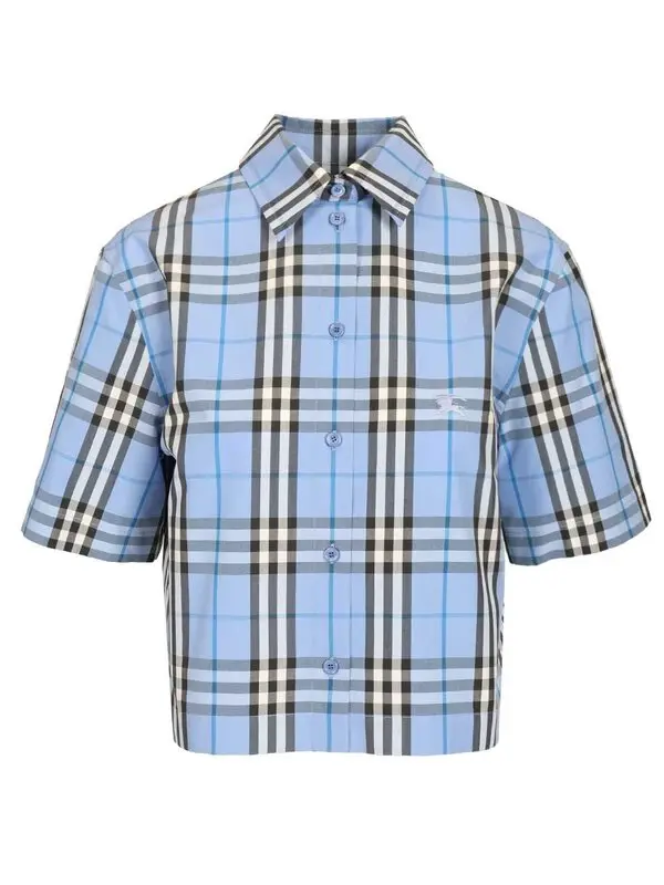 Burberry Check Cotton Short Sleeve Shirt