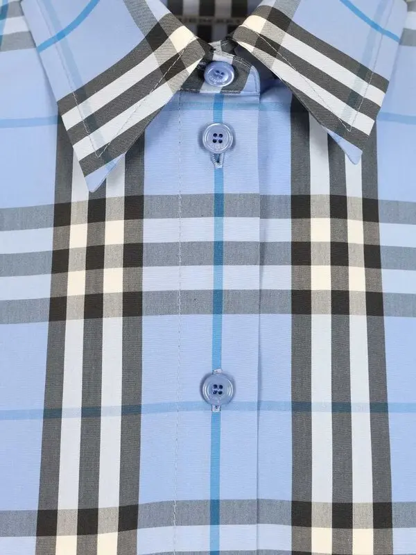 Burberry Check Cotton Short Sleeve Shirt