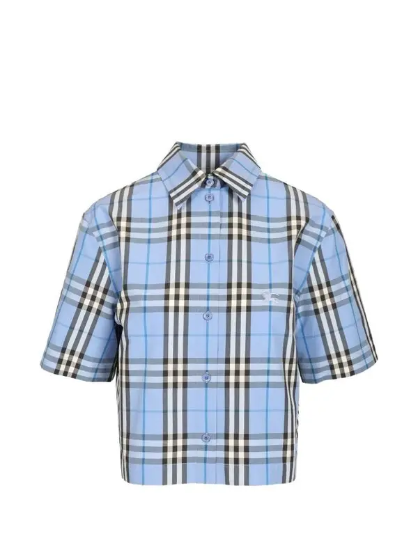 Burberry Check Cotton Short Sleeve Shirt