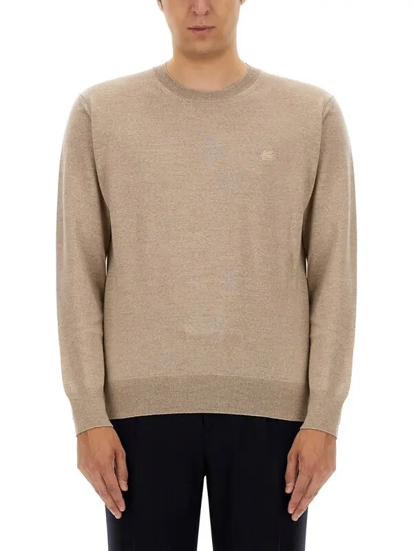 Etro Wool Crewneck Sweater - Cream