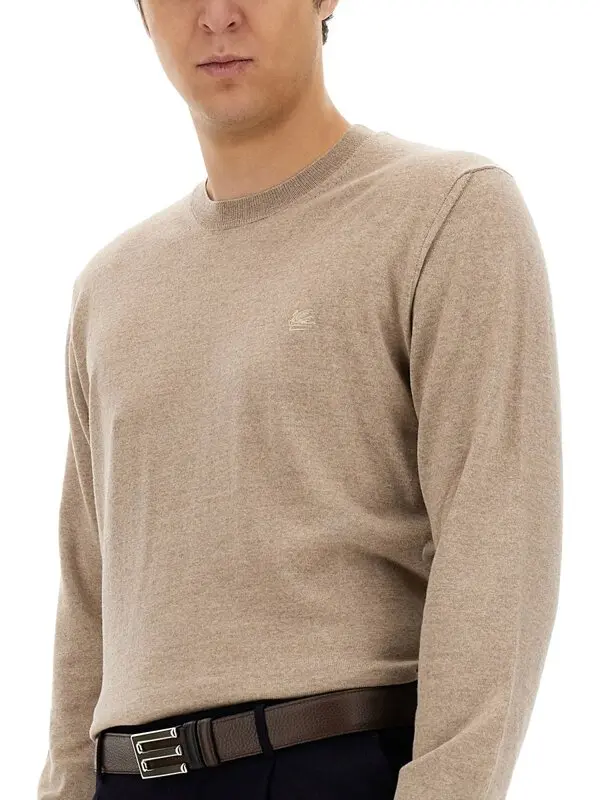Etro Wool Crewneck Sweater - Cream