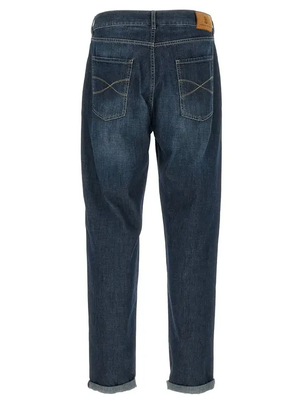 Brunello Cucinelli Straight Leg Denim Jeans - Blue