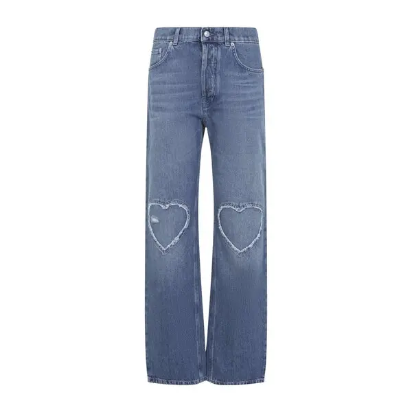 Moschino Straight Leg Cotton Jeans - Blue
