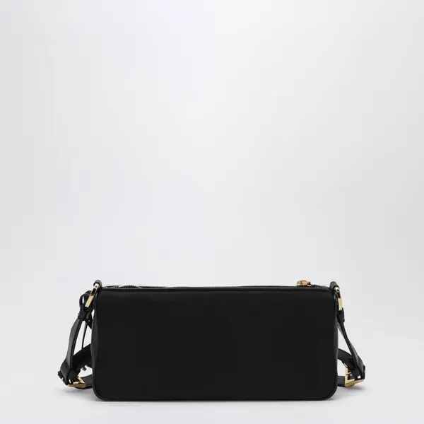 Prada Re-nylon And Leather Bag With Padlock - Black
