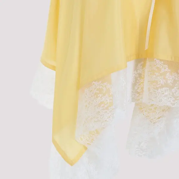 Saint Laurent Lace-detail Strapless Mini Dress