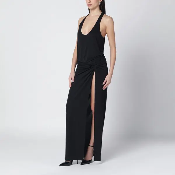 Andamane Juno Dress With Ruching - Black