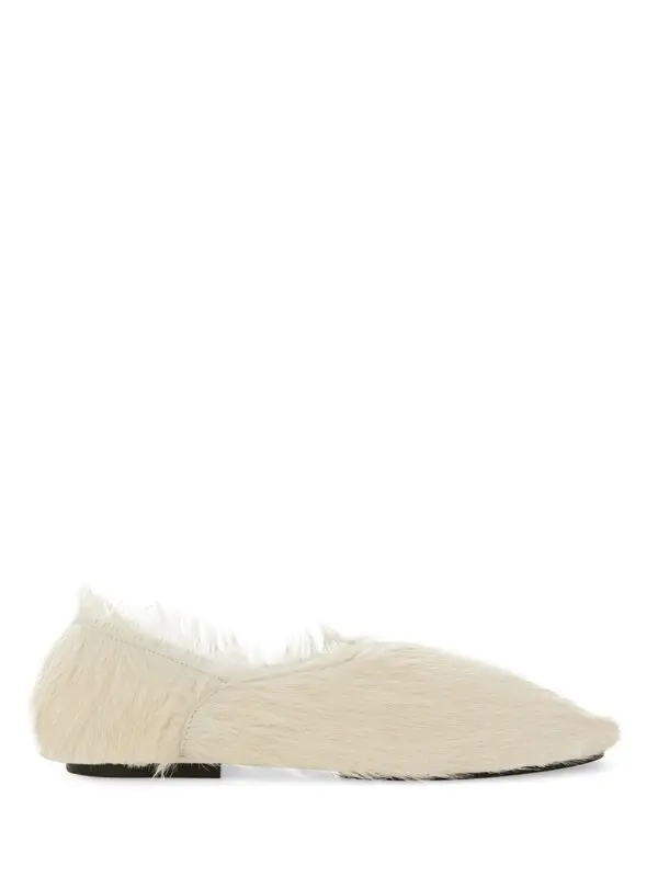 JIL SANDER Calfskin Low Leather Slipper - Cream