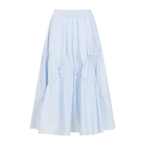 Moschino Cotton Midi Skirt - Blue