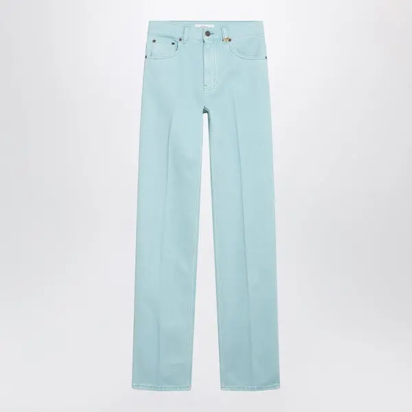 Chloé Straight Leg Jeans In Organic Cotton Denim - Blue