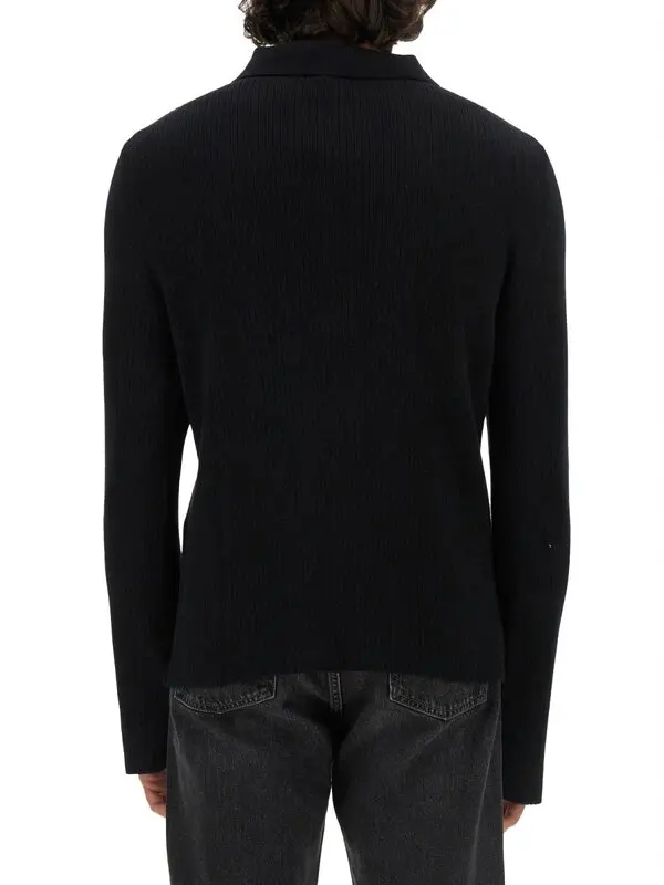 COURREGES Polo With Logo - Black